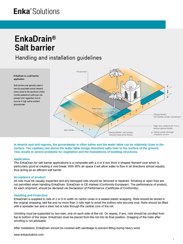 EnkaDrain - Salt Barrier - ENG - Official Installation Manual From The ...