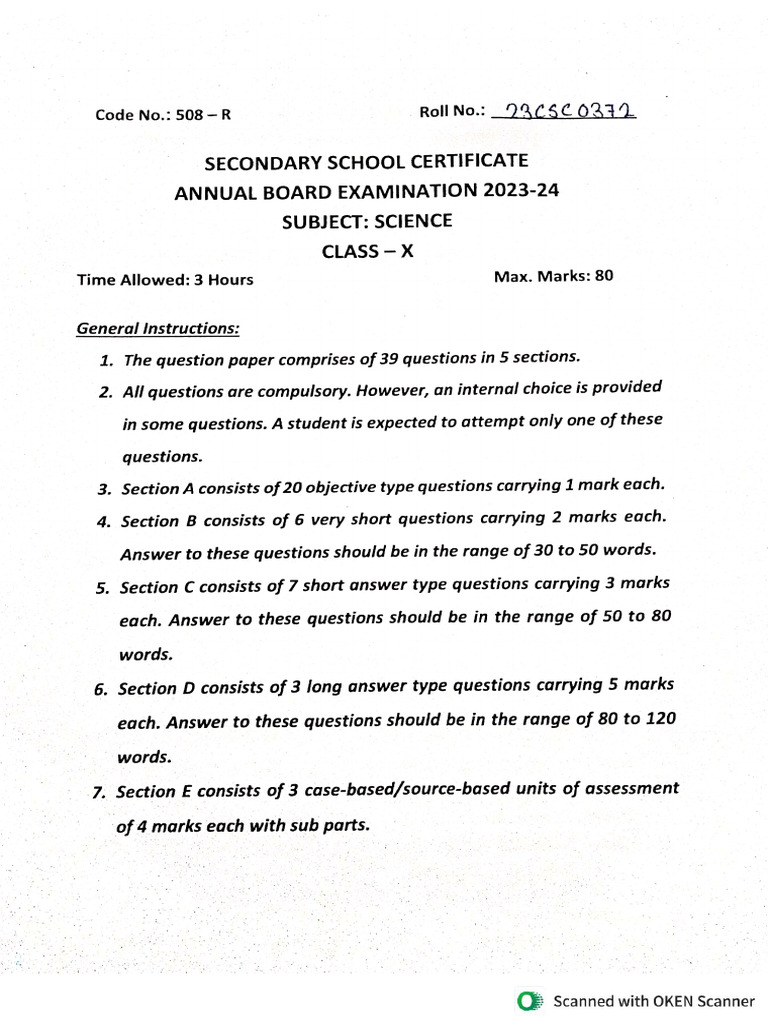 MARYA AZHAR, SCIENCE ANNUAL X 23-24.pdf | PDF