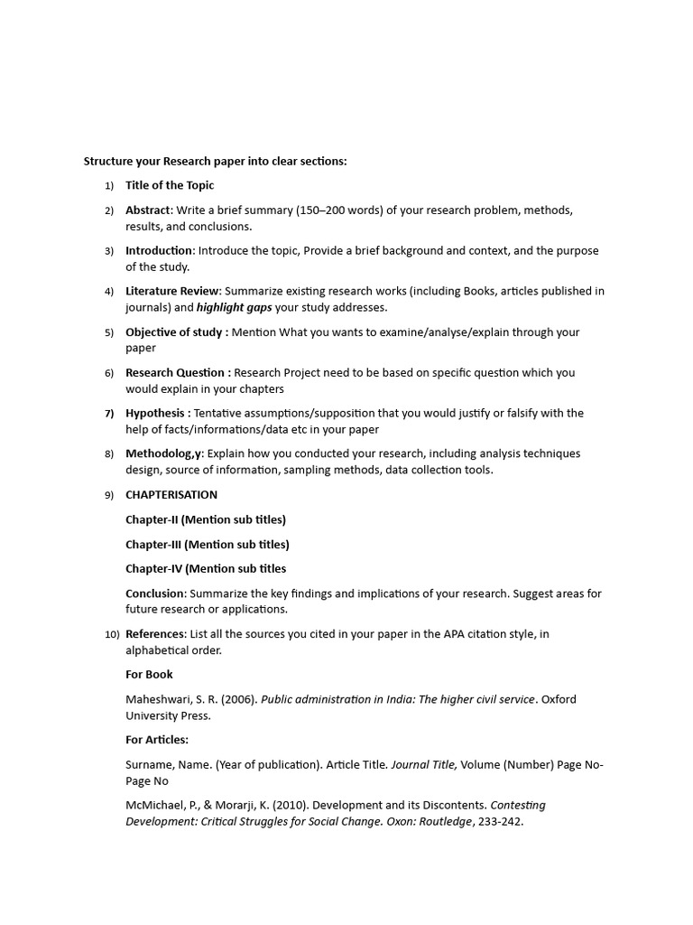 Project Paper Structure Sequences | PDF