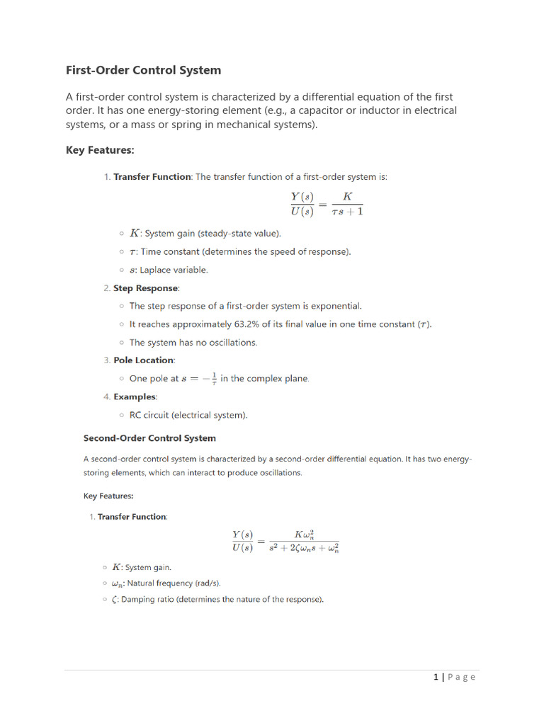 First Order Second Order RH Root Locus UNIT 2 CS | PDF