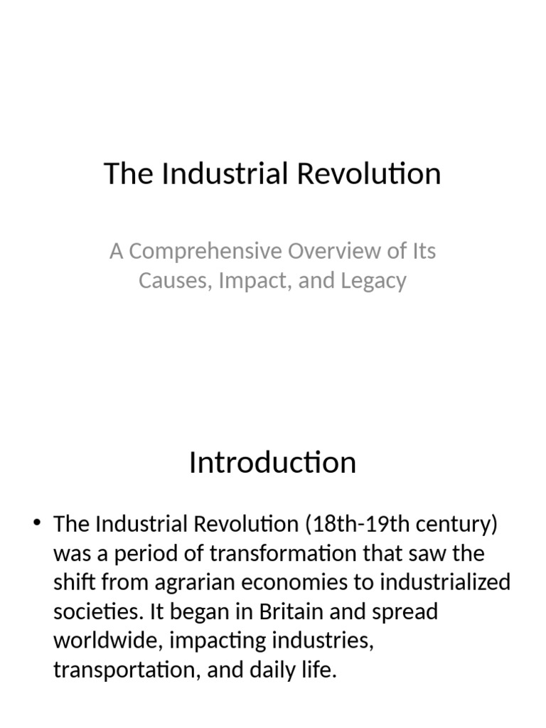 Industrial Revolution Presentation | PDF | Industrial Revolution ...