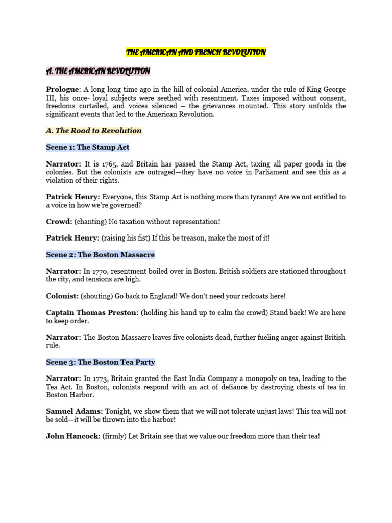 The American and French Revolution 1 | PDF | Reign Of Terror | American ...