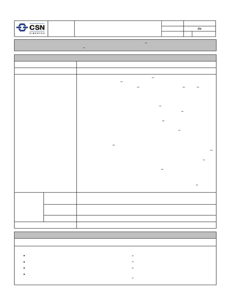 FDS 0001 CSN CIMENTOS Rev.12 | PDF | Cimento | Desperdício