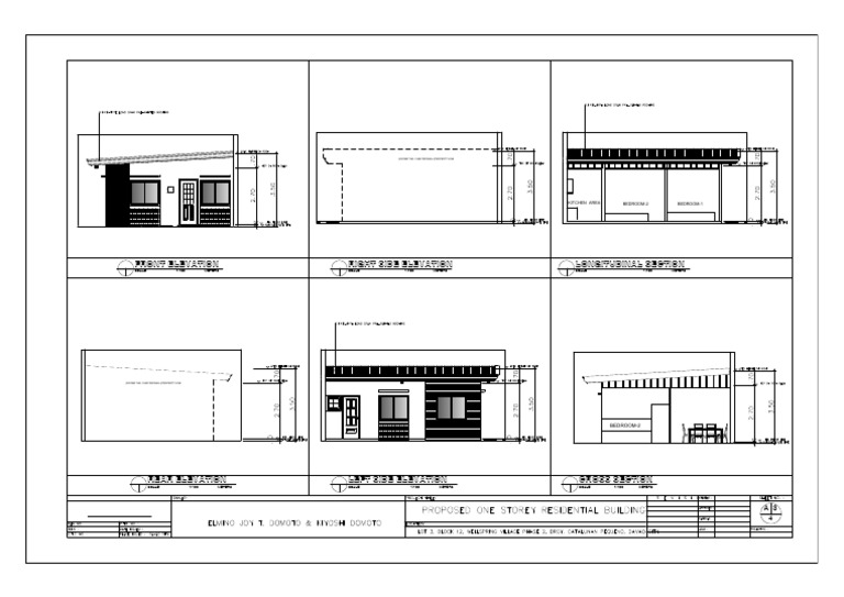 Front Elevation Right Side Elevation Longitudinal Section: (200 MM Thk ...