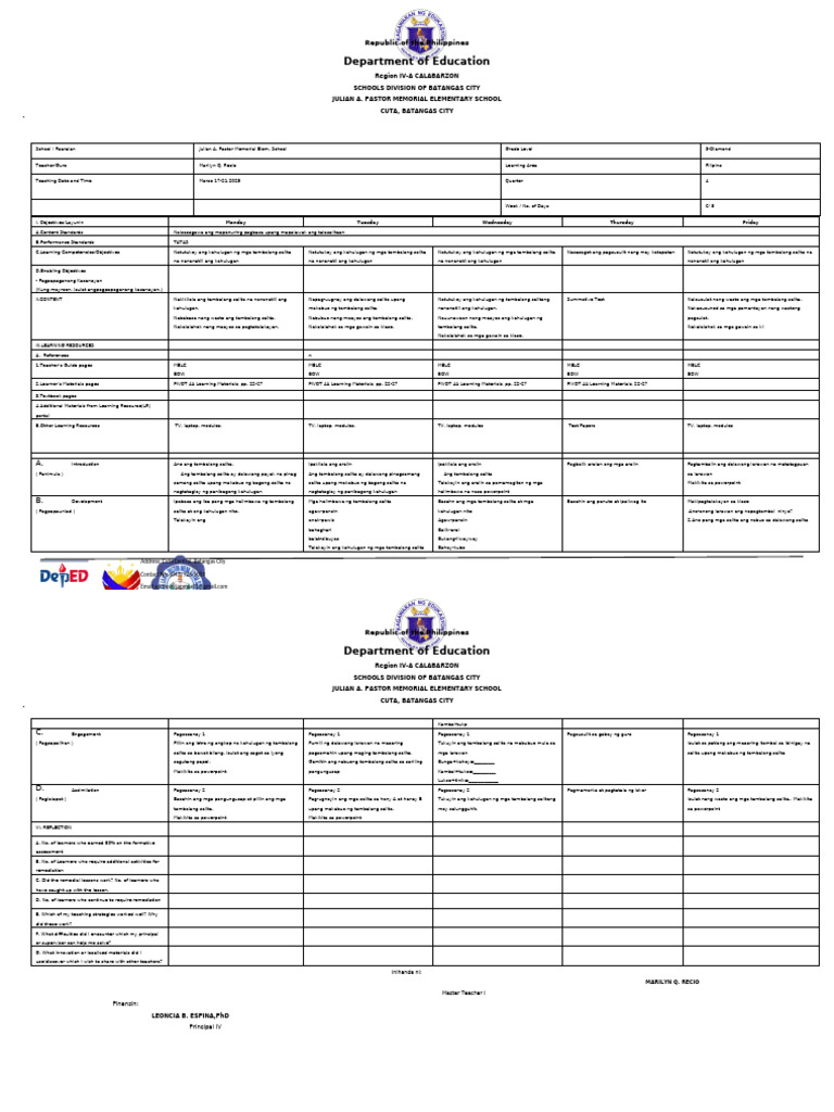 Q4 DLL-FILIPINO-WEEK-6 Tunay | PDF