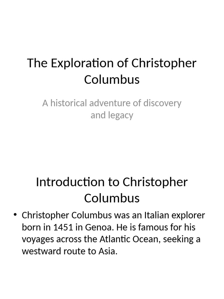 Christopher Columbus Exploration | PDF