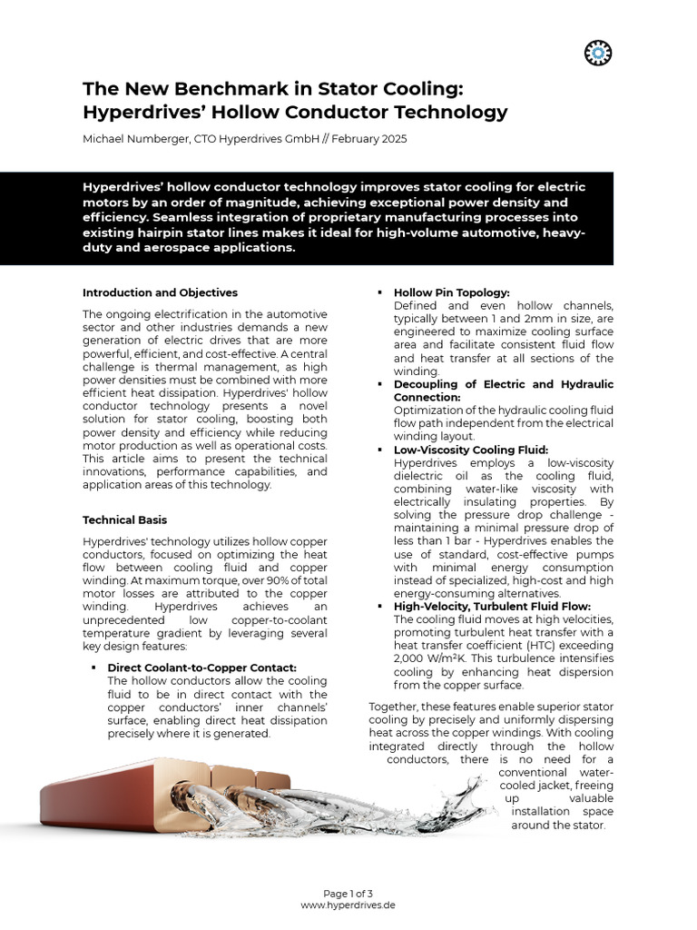 Hyperdrives - The New Benchmark in Stator Cooling | PDF | Electric Motor | Heat Transfer