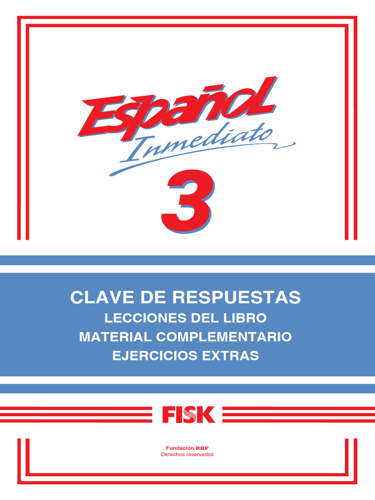 FISK Español Inmediato 3_Clave de Respuestas_OK | PDF