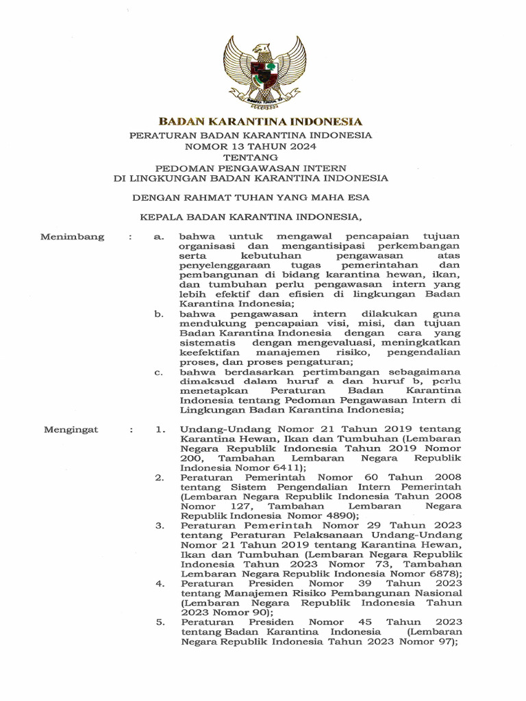 Perba 13 Tahun 2024 | PDF