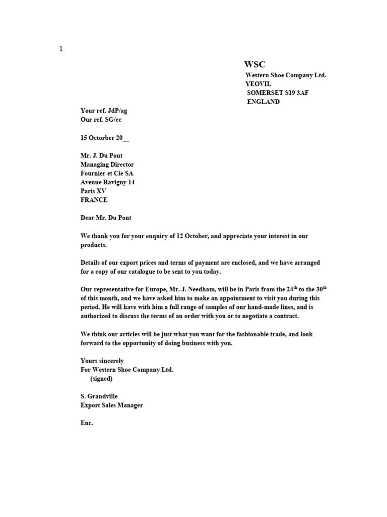 Sample Answer Letter Writing C1 p58 | PDF