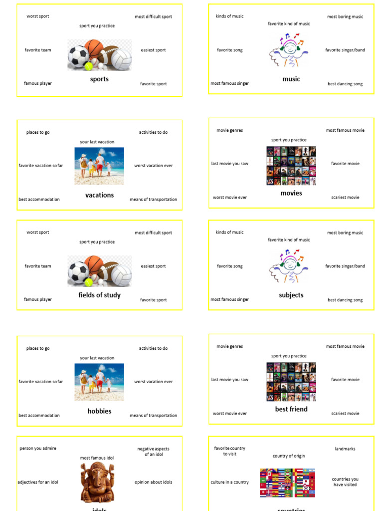 One Minute Speaking Conversation Topics Dialogs Fun Activities Games G ...