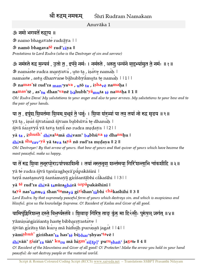 rudram-namakam-chamakam | PDF | Shiva