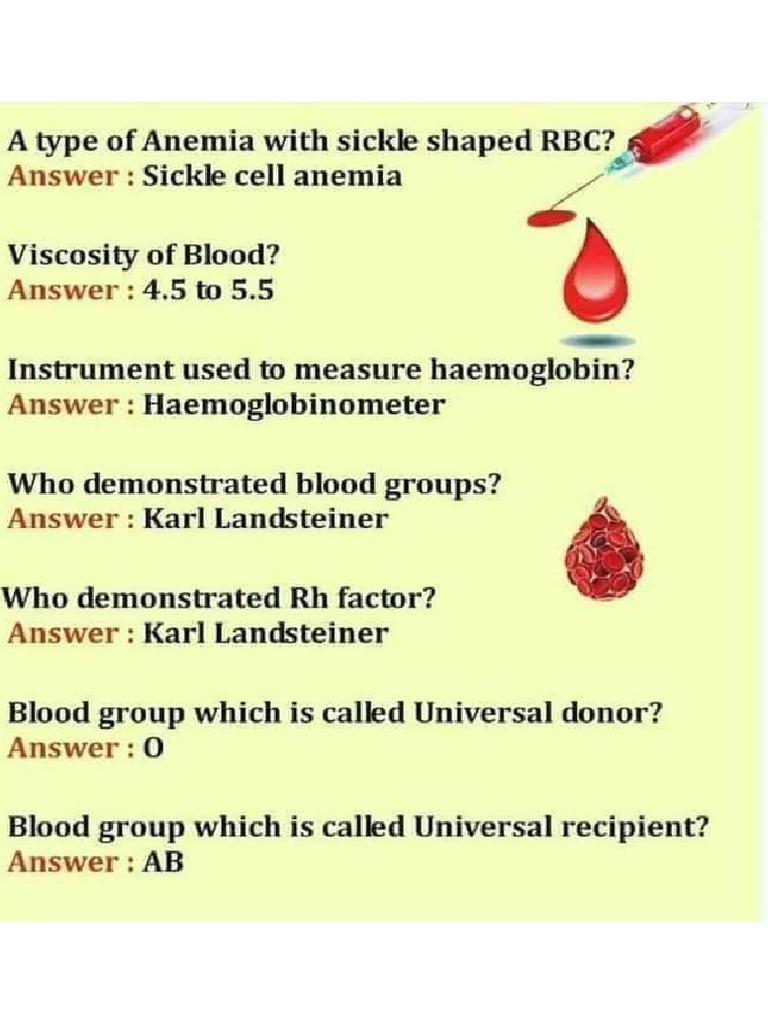 Blood(Important Points) | PDF