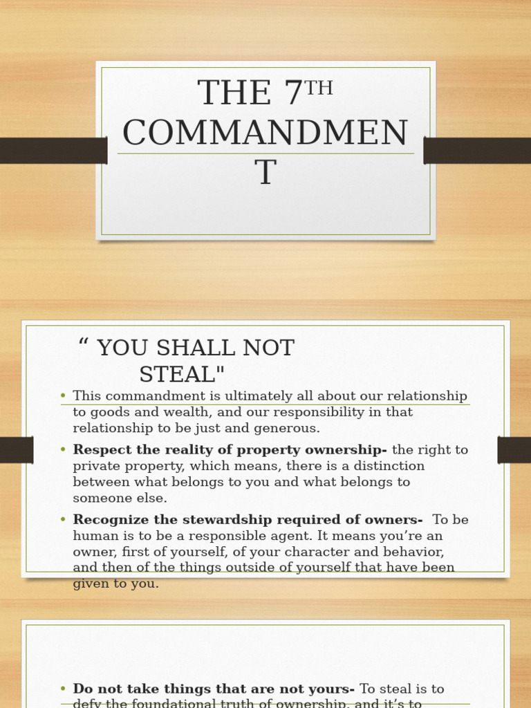 The 7TH Commandment | PDF