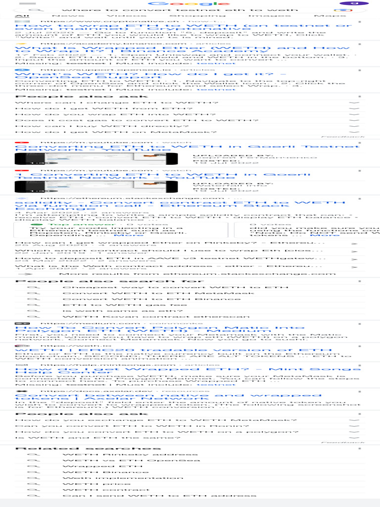 Convert Testnet ETH to WETH Guide | PDF | Financial Technology ...