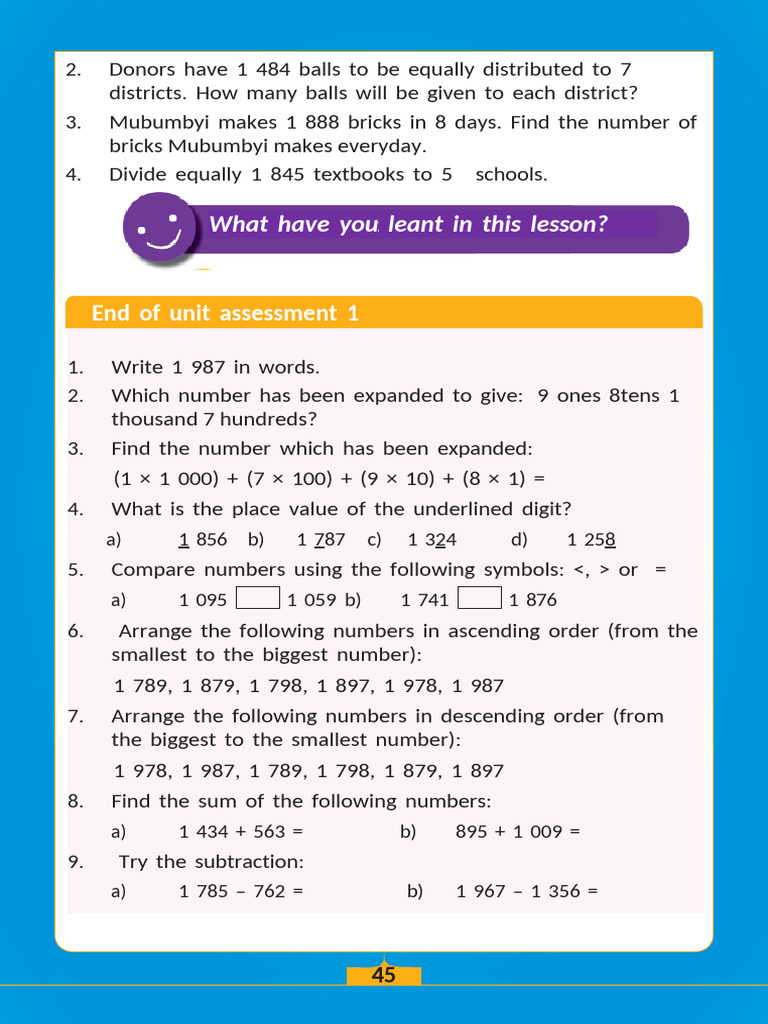 math P3 End of unit assessment | PDF | Triangle | Rectangle