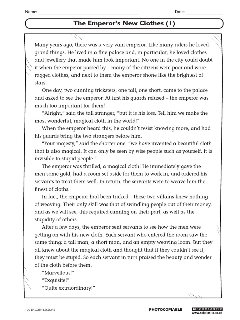 The Emperor's New Clothes | PDF | Weaving