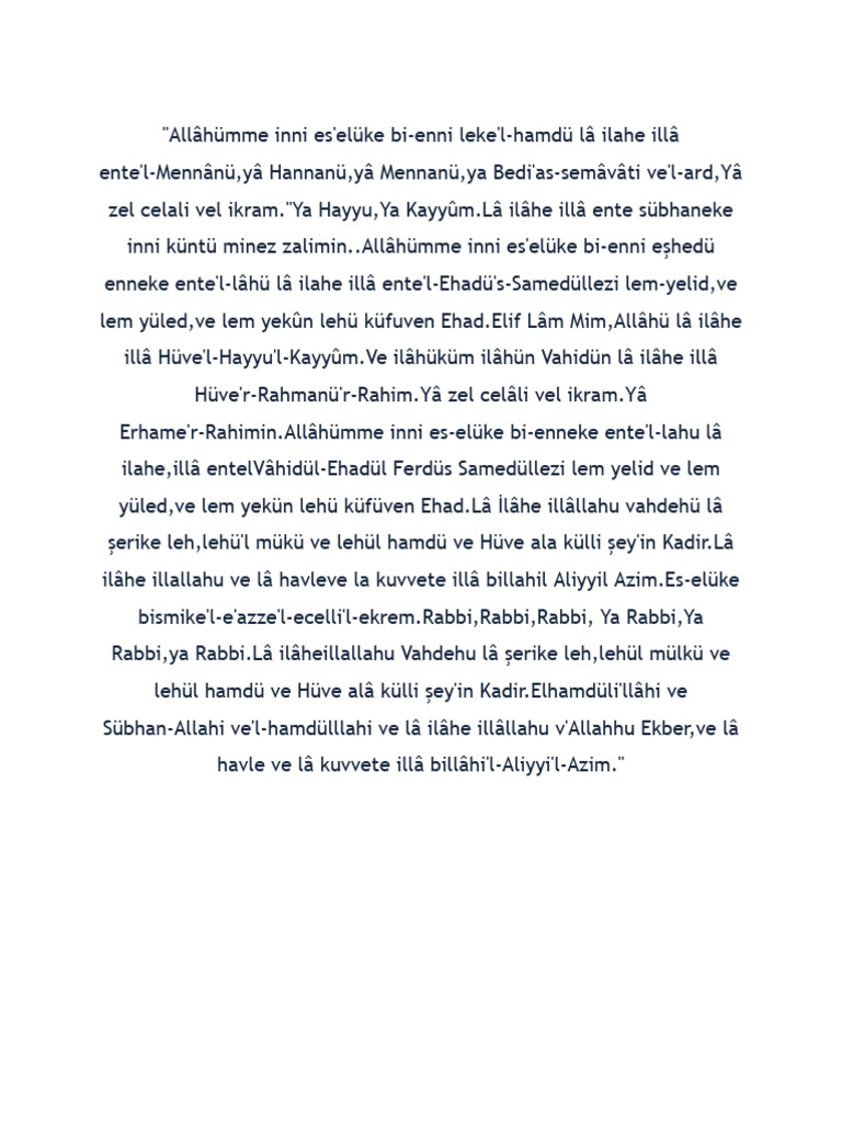Ismi Azam Duası | PDF