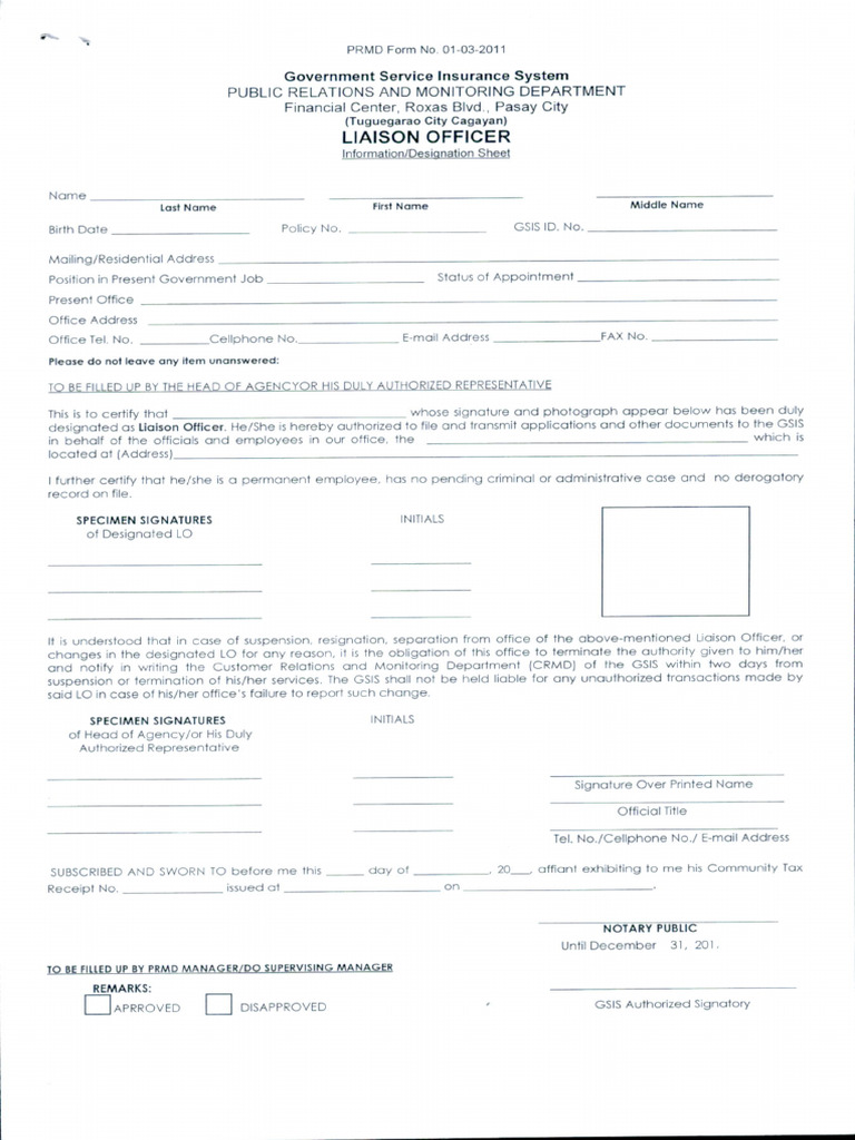 Lo Epai Form | PDF