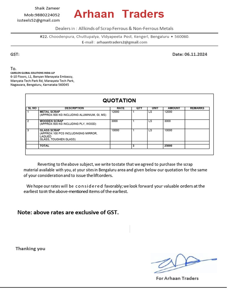 Arhaan Traders | PDF