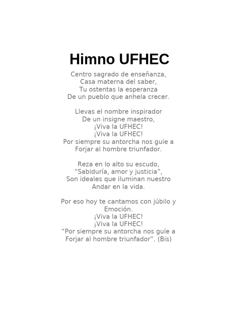 Himno Ufhec | PDF