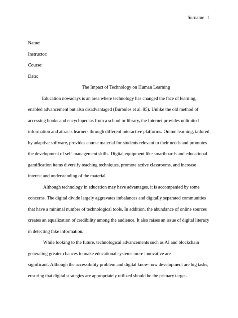 Technology On Human Learning | PDF | Learning | Educational Technology