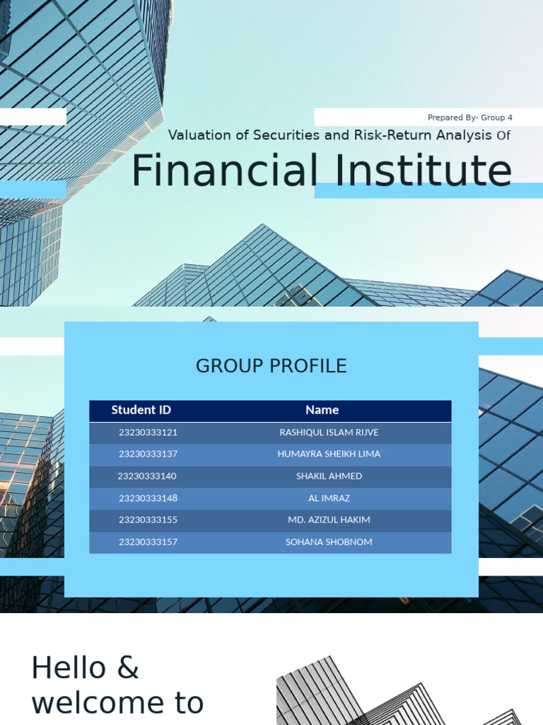 Group 4 - Stock Valuation of Financial Institutes | PDF | Infographics ...