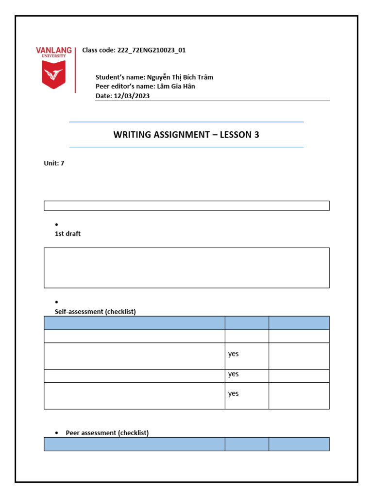 Template Writing Assignment 3 | PDF