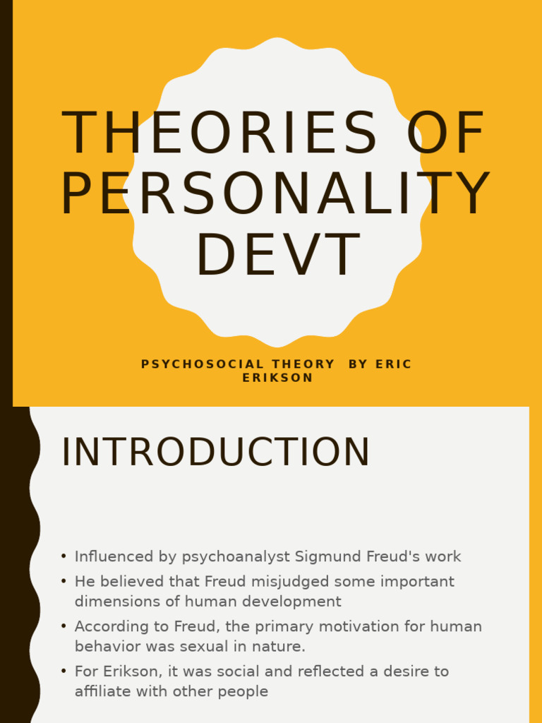 Erikson's Psychosocial Theory of Development | PDF | Self Concept | Identity (Social Science)