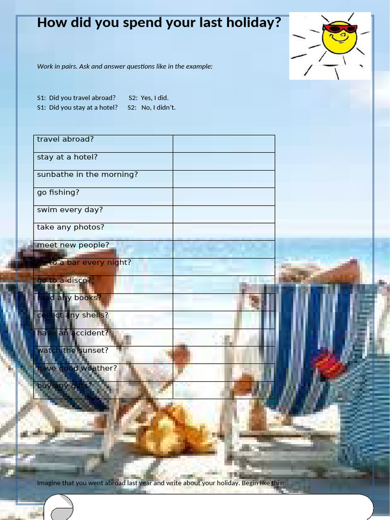 My Last Holiday | PDF
