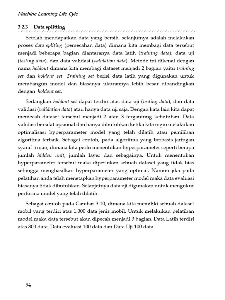 Proses Pembagian Data dalam ML | PDF