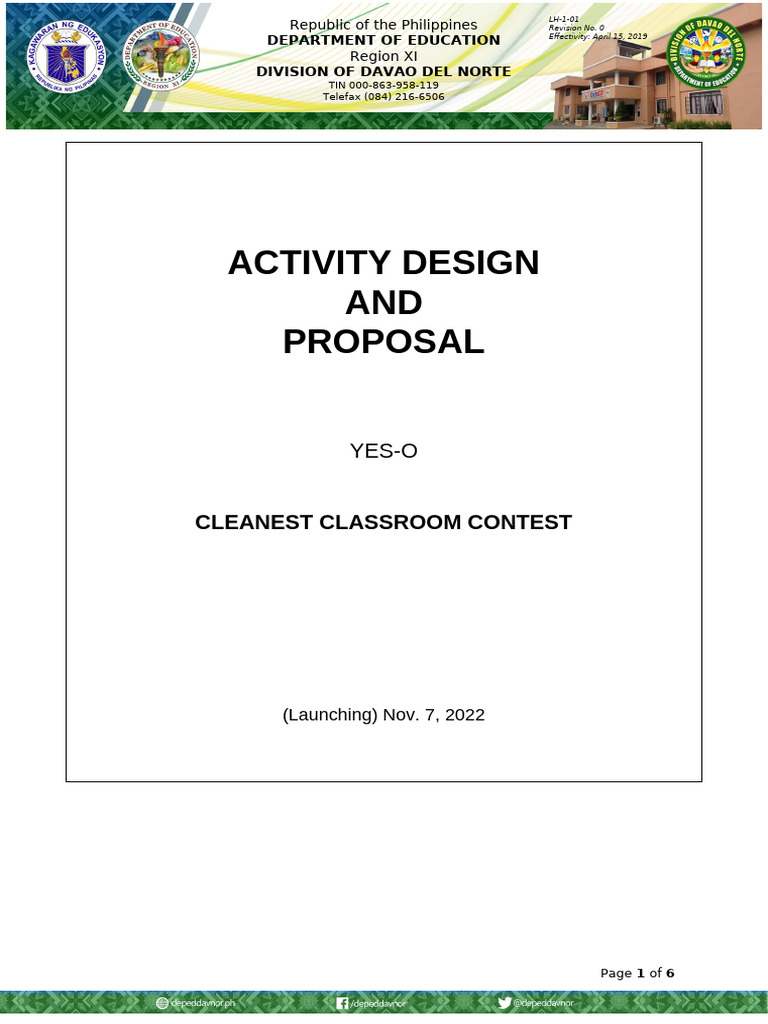 Cleanest Classroom Contest Proposal | PDF | Bookcase