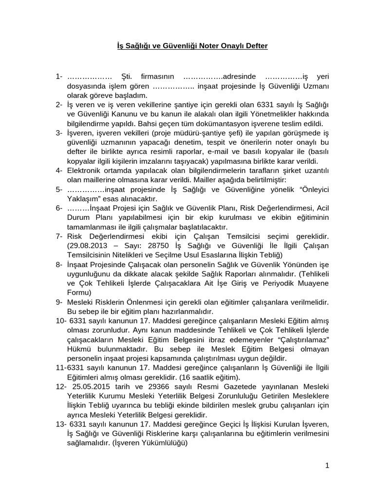 Noter Onaylı Defter Yazısı | PDF