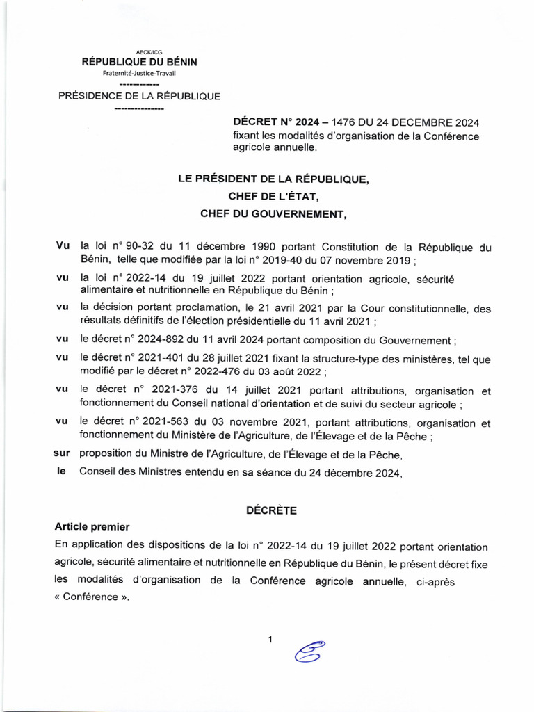 Decret 2024 1476 | PDF