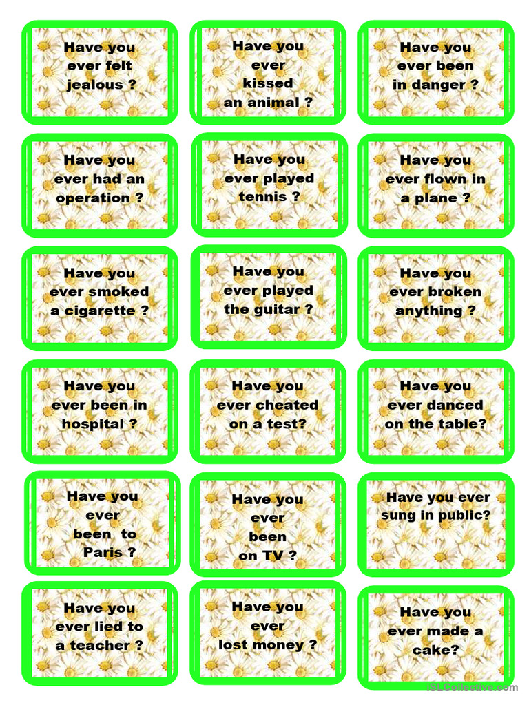 Have You Ever? Fun Questions Game | PDF