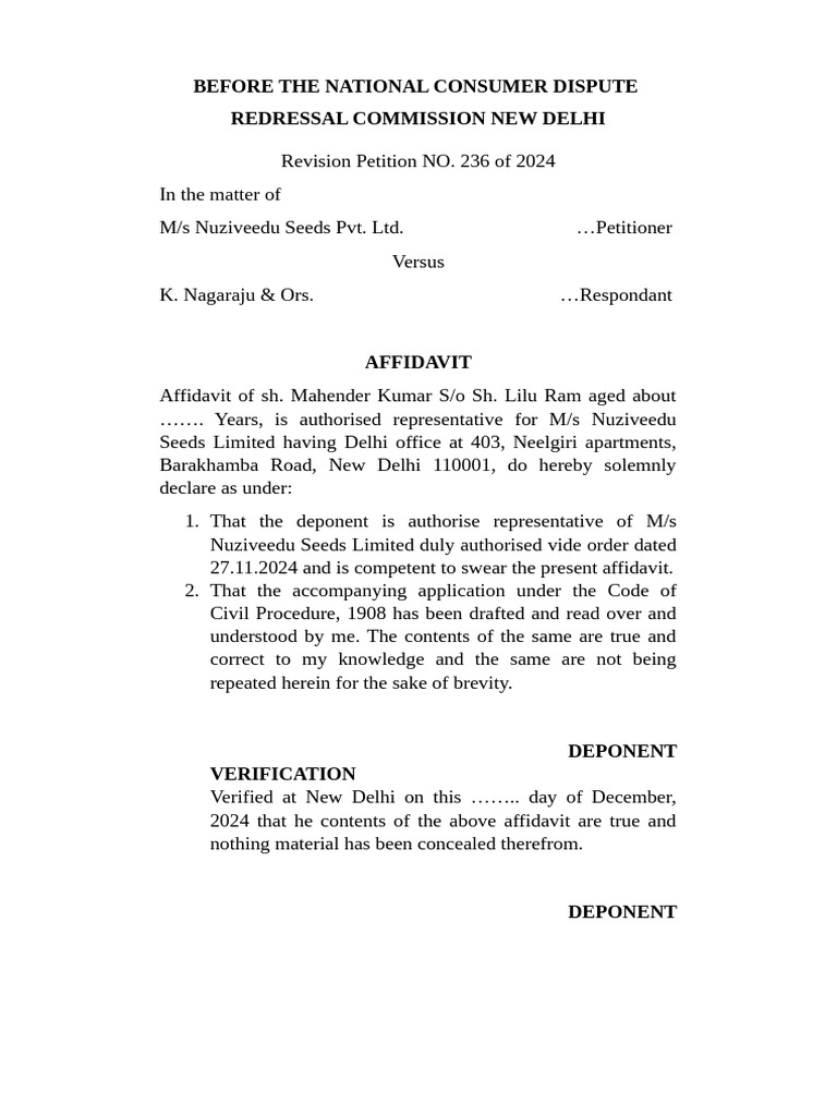 AFFIDAVIT[1] | PDF | Affidavit | Legal Procedure