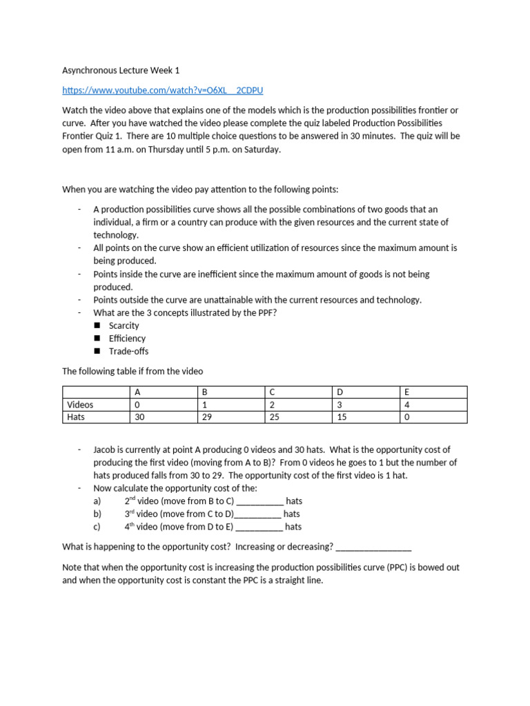 Asynchronous Lecture Week 1 (2) | PDF