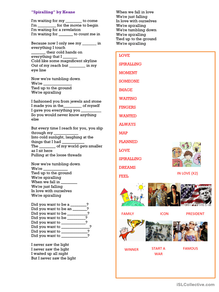Keane's "Spiralling" Lyrics Analysis | PDF