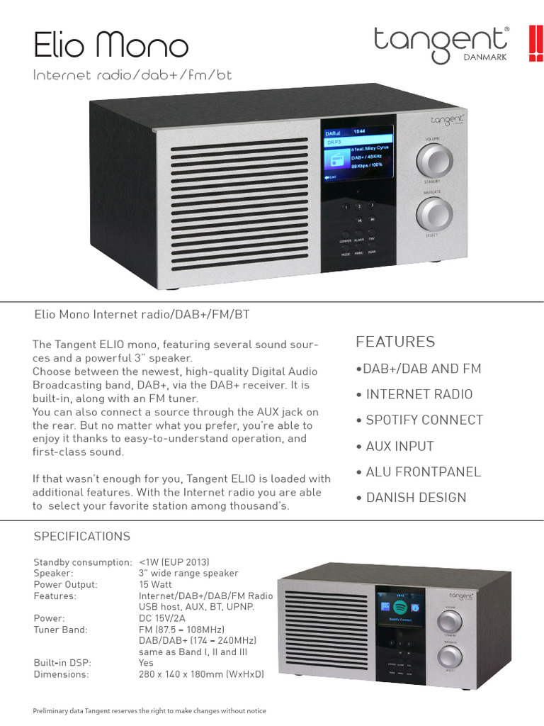Elio Mono Datasheet | PDF