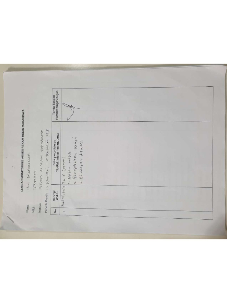 lembar monitoring akses RM_compressed | PDF
