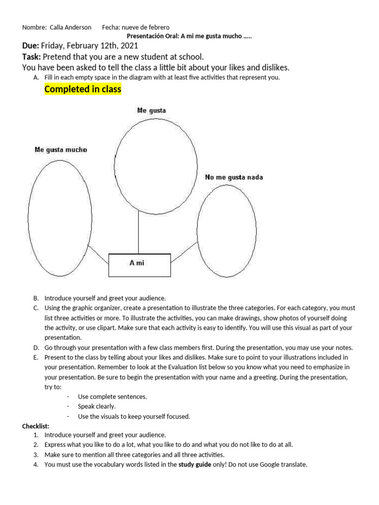 A Mí Me Gusta Mucho Presentation | PDF | Communication | Human ...