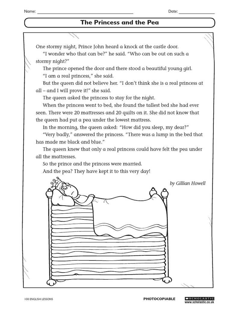 The Princess and the Pea Story | PDF