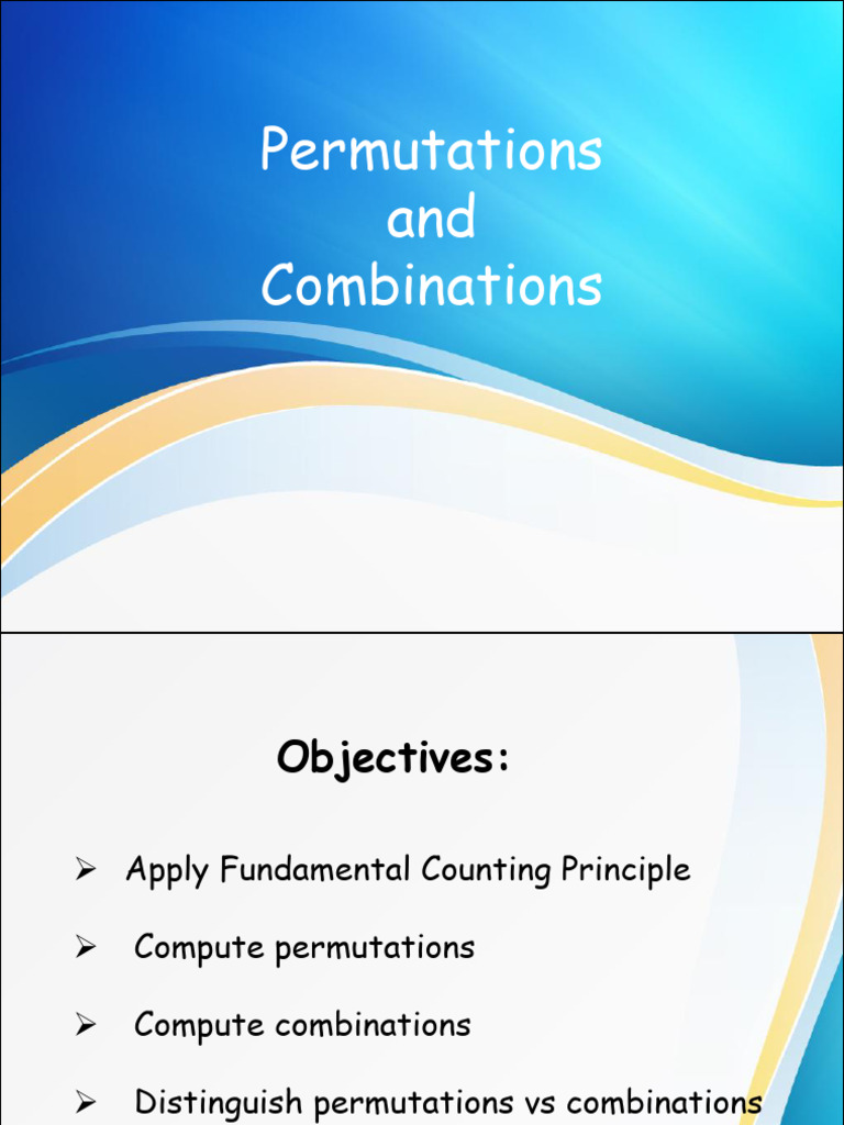 Math10-Permutation-and-Combinations | PDF | Permutation | Discrete Mathematics