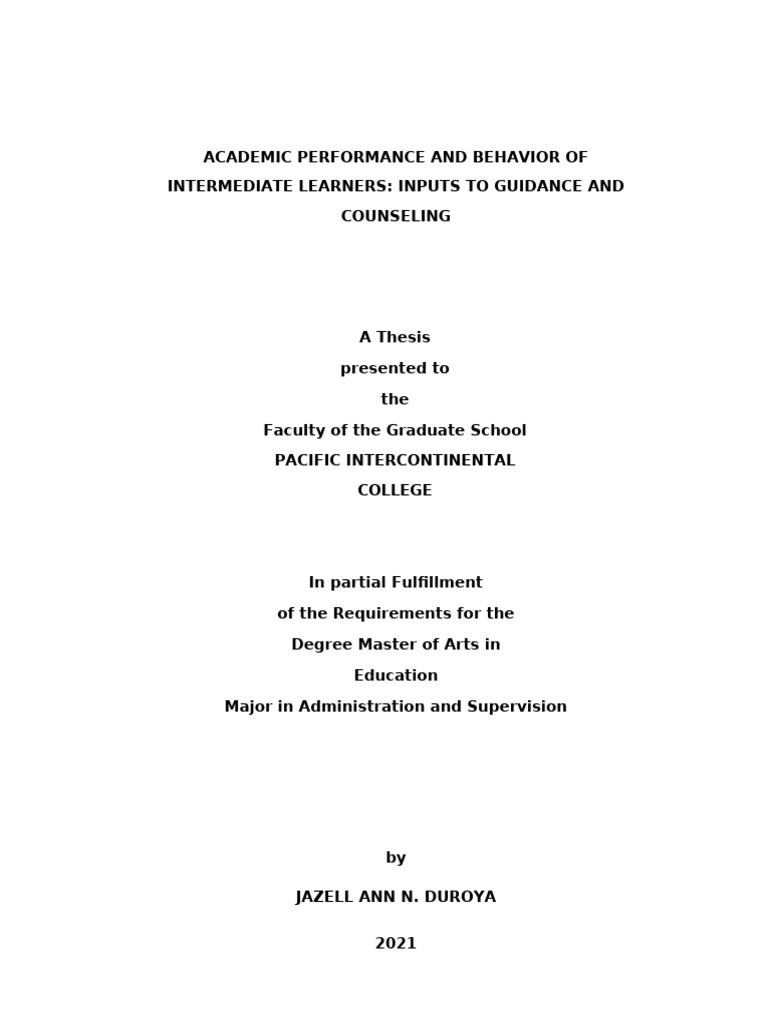 Duroya Thesis Final | PDF | Learning | Learning Styles