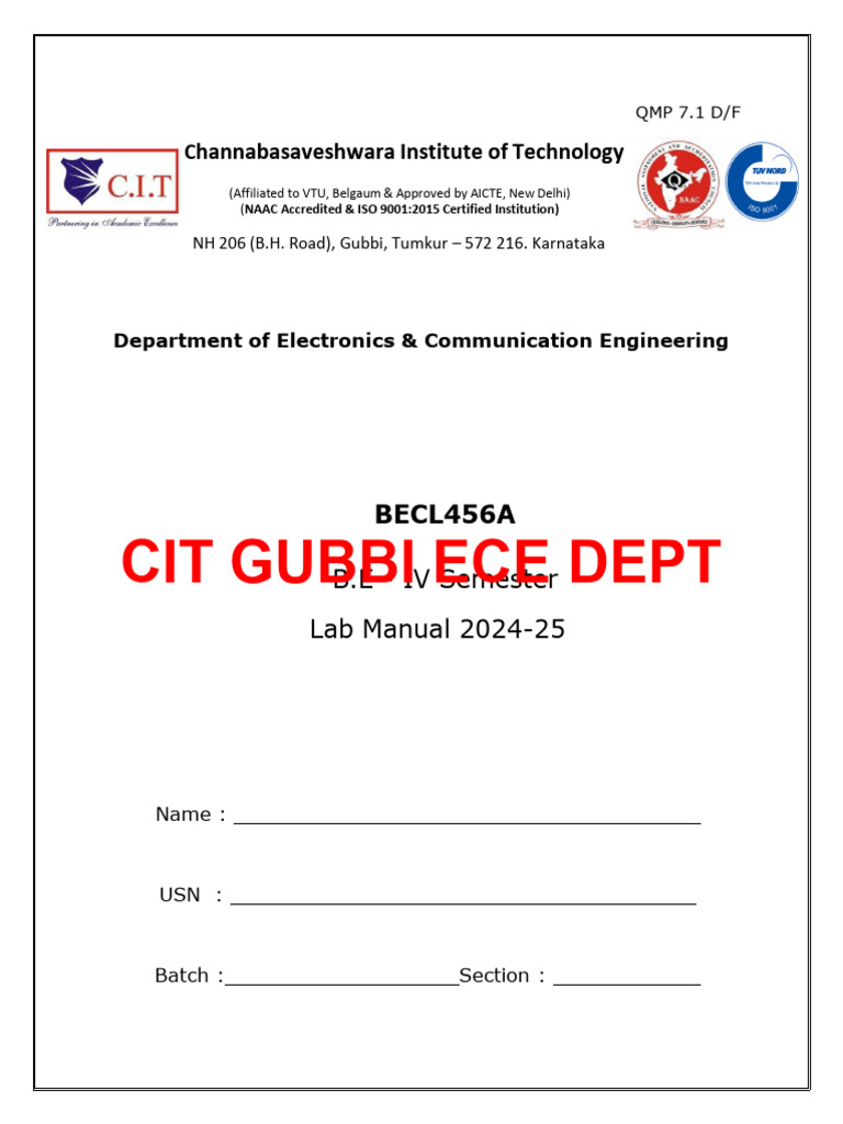BECL456A Microntroller Lab | PDF | Computer Engineering | Computer Architecture