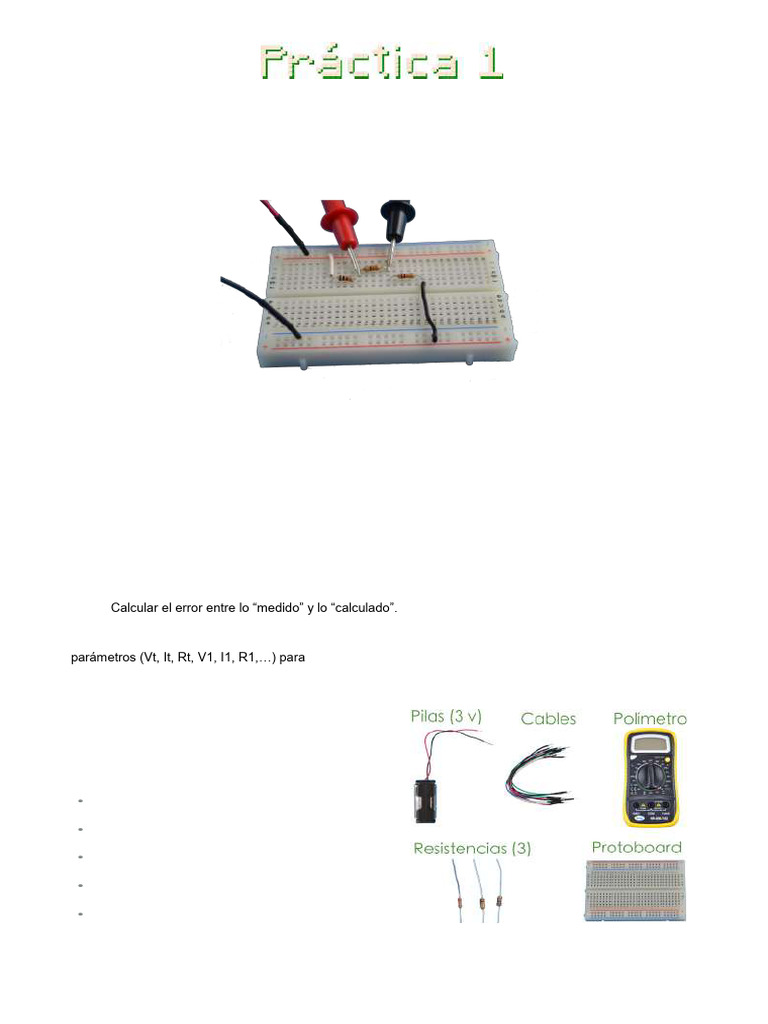 Practica 1 Circuitos Serie y Paralelo | PDF | Corriente eléctrica | voltaje