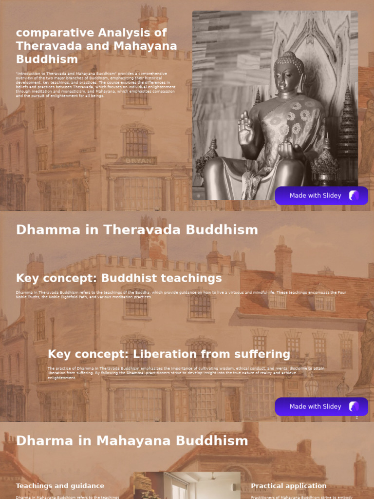 Comparative Analysis of Theravada and Mahayana Buddhism | PDF | Enlightenment In Buddhism | Mahayana
