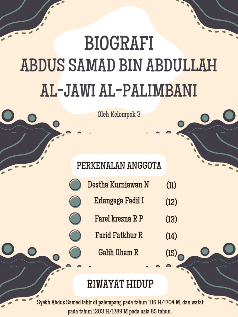 Abdus Samad Bin Abdullah Al-Jawi Al-Palimbani KELOMPOK 3 | PDF