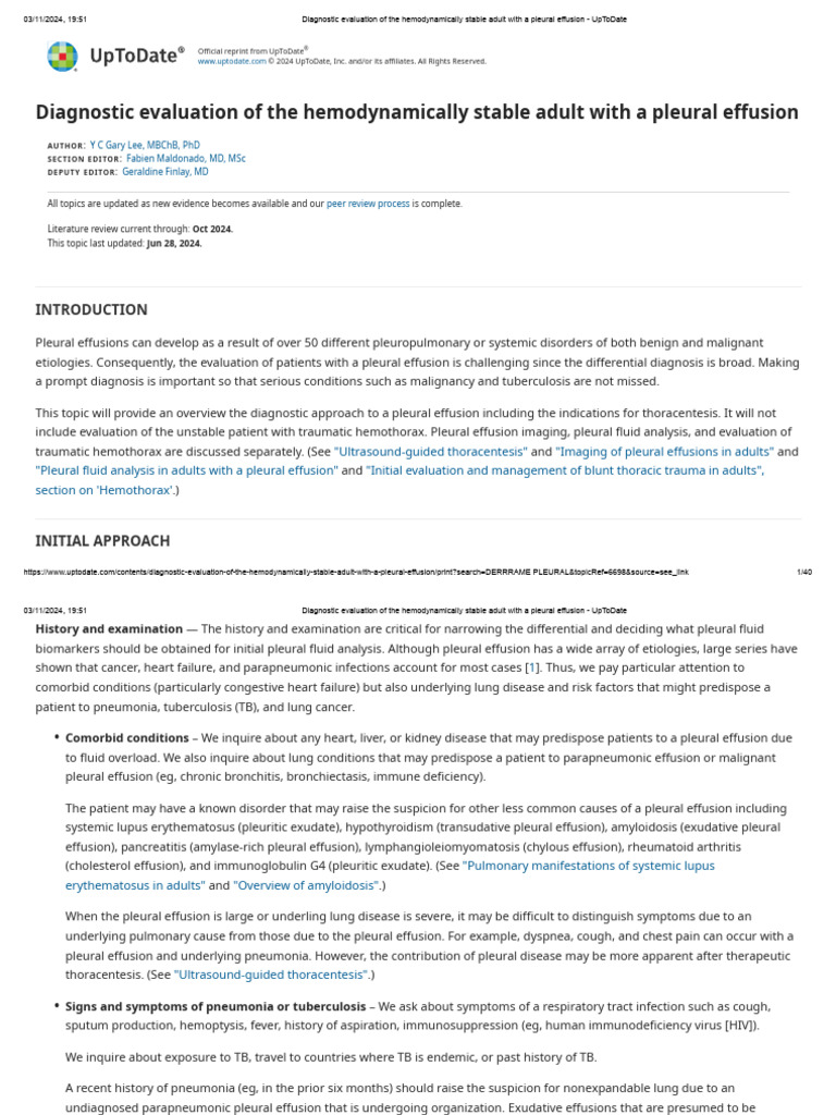 Diagnostic Evaluation of The Hemodynamically Stable Adult With A ...