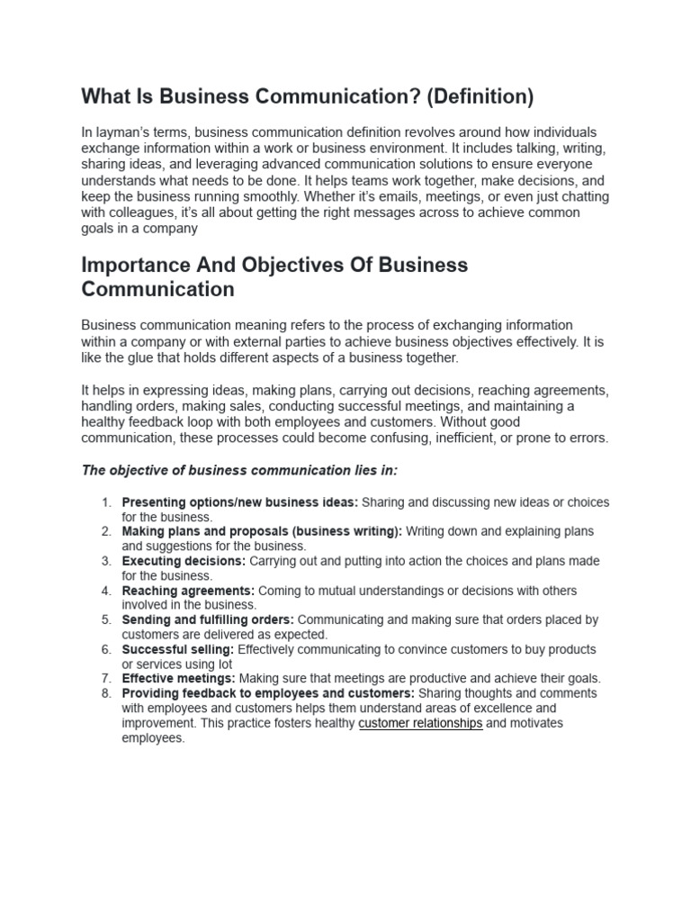 Understanding Business Communication Essentials | PDF